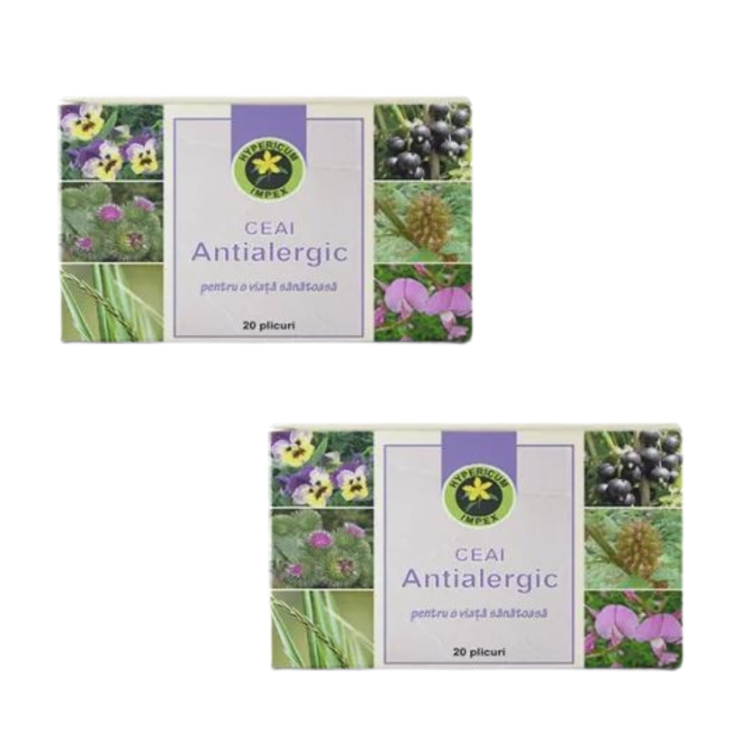 2 X Antiallergic Tea, 20 sachets, anti-allergic, antioxidant, depurati ...