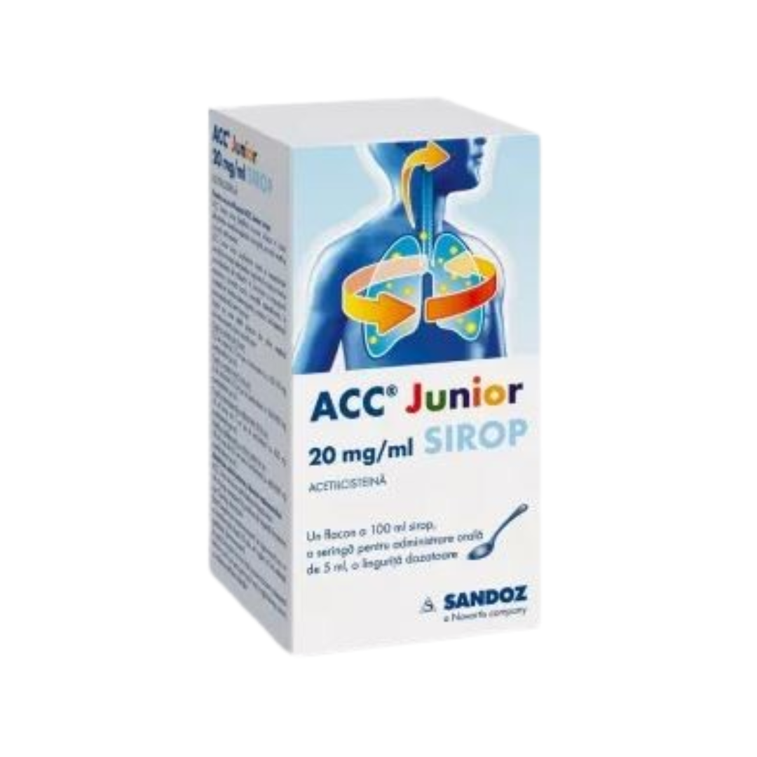ACC Junior syrup, 20 mg/ml, 100 ml, laryngitis, acute and chronic sinu ...