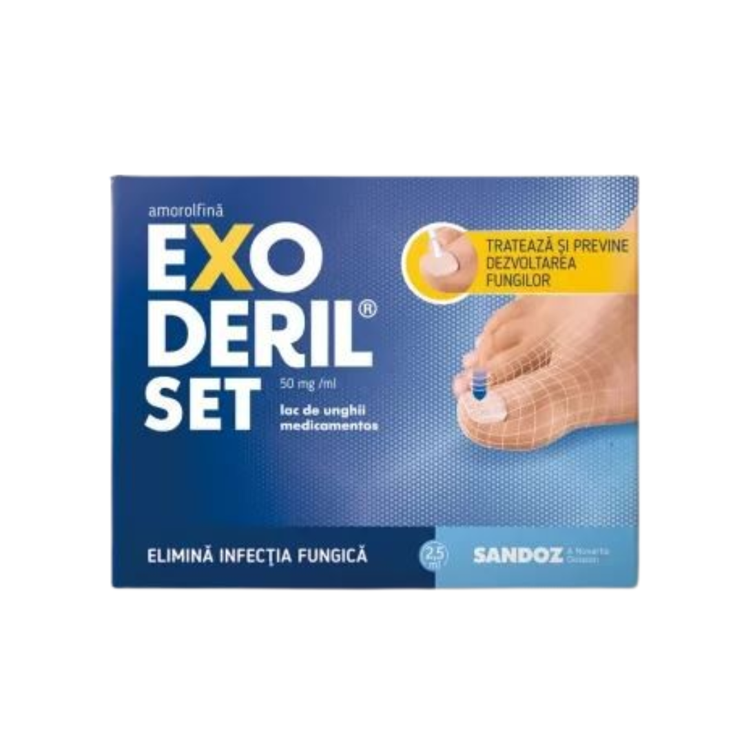 Exoderil Set of med nail polish, 50 mg/ml, 2.5 ml, Fungal nail infecti ...