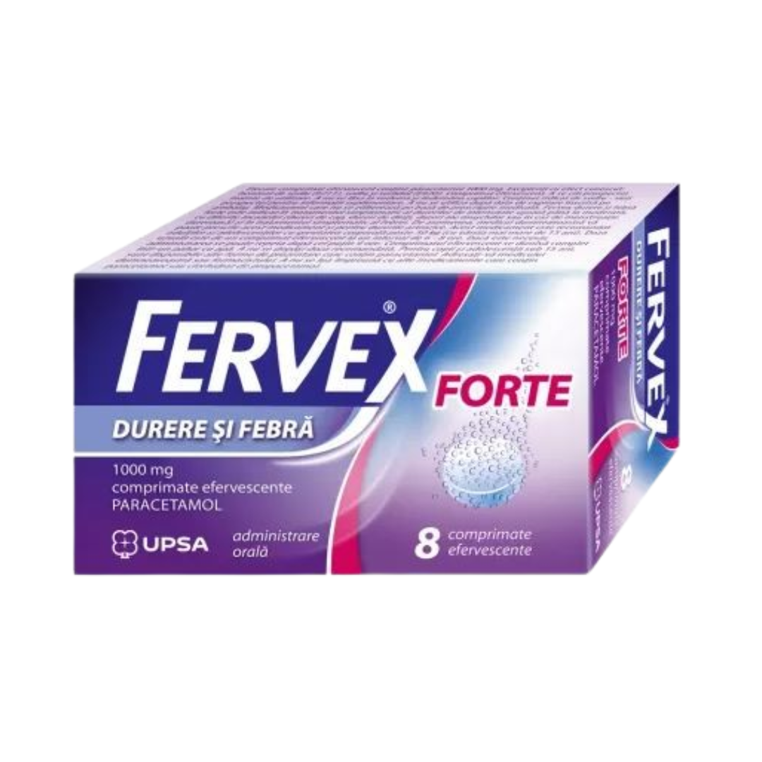 Fervex Pain and Fever Forte, 8 effervescent tablets – StoreOfAnimals