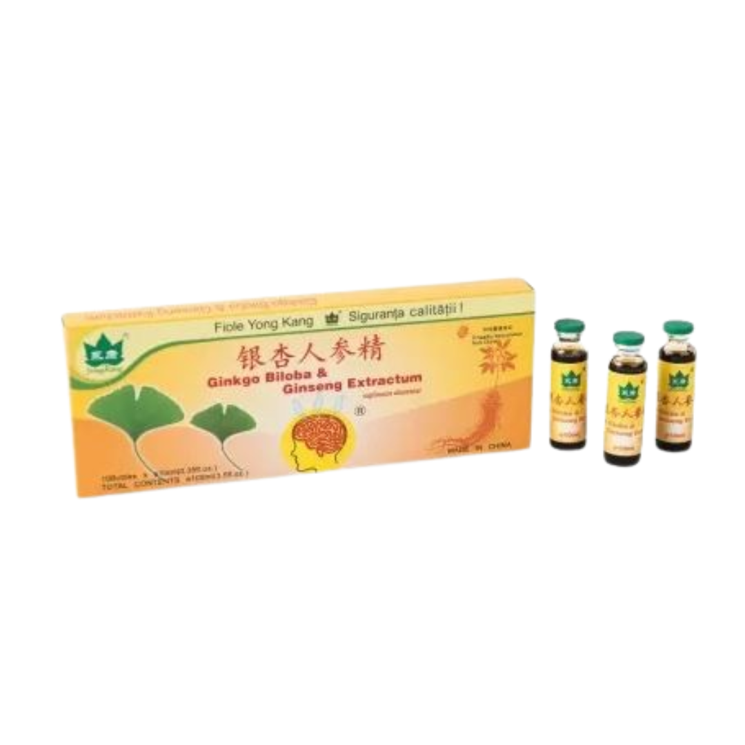 Ginkgo Biloba and Ginseng Extractum, 10 Vials, circulation, immunity ...