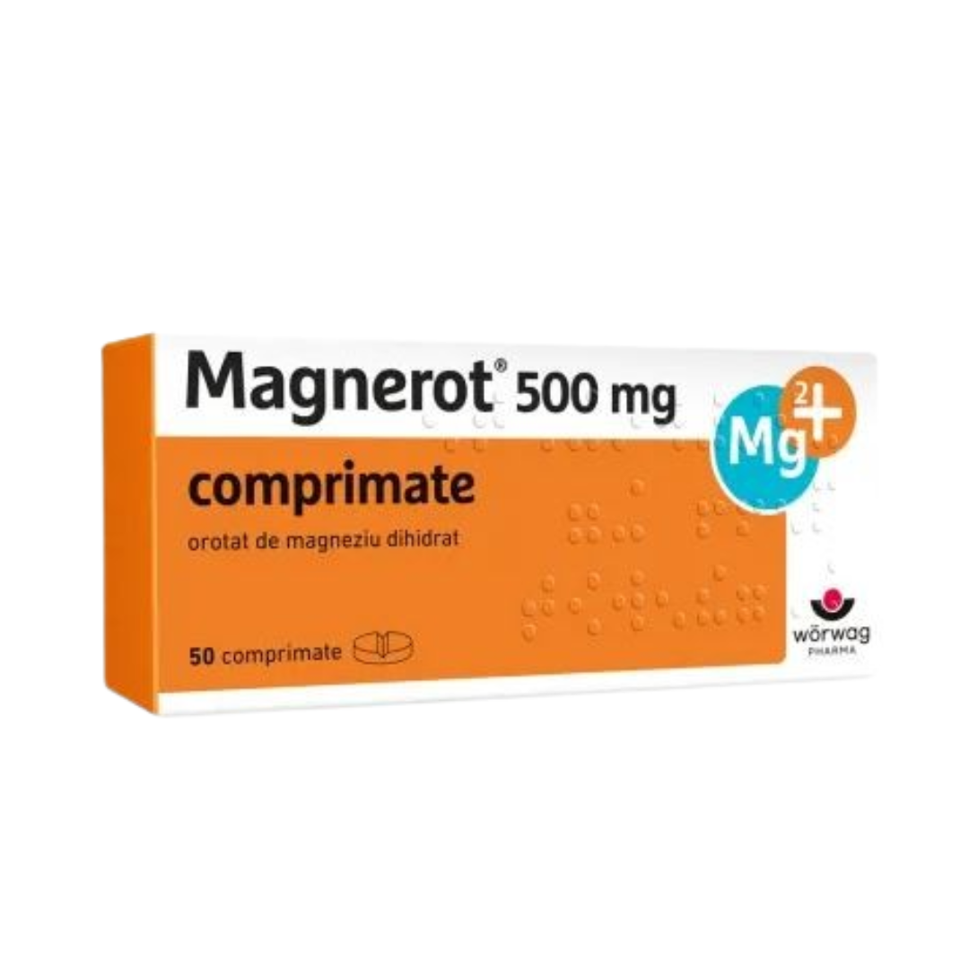 Magnerot, 50 tablets, magnesium deficiency, arteriosclerosis, stenocar ...