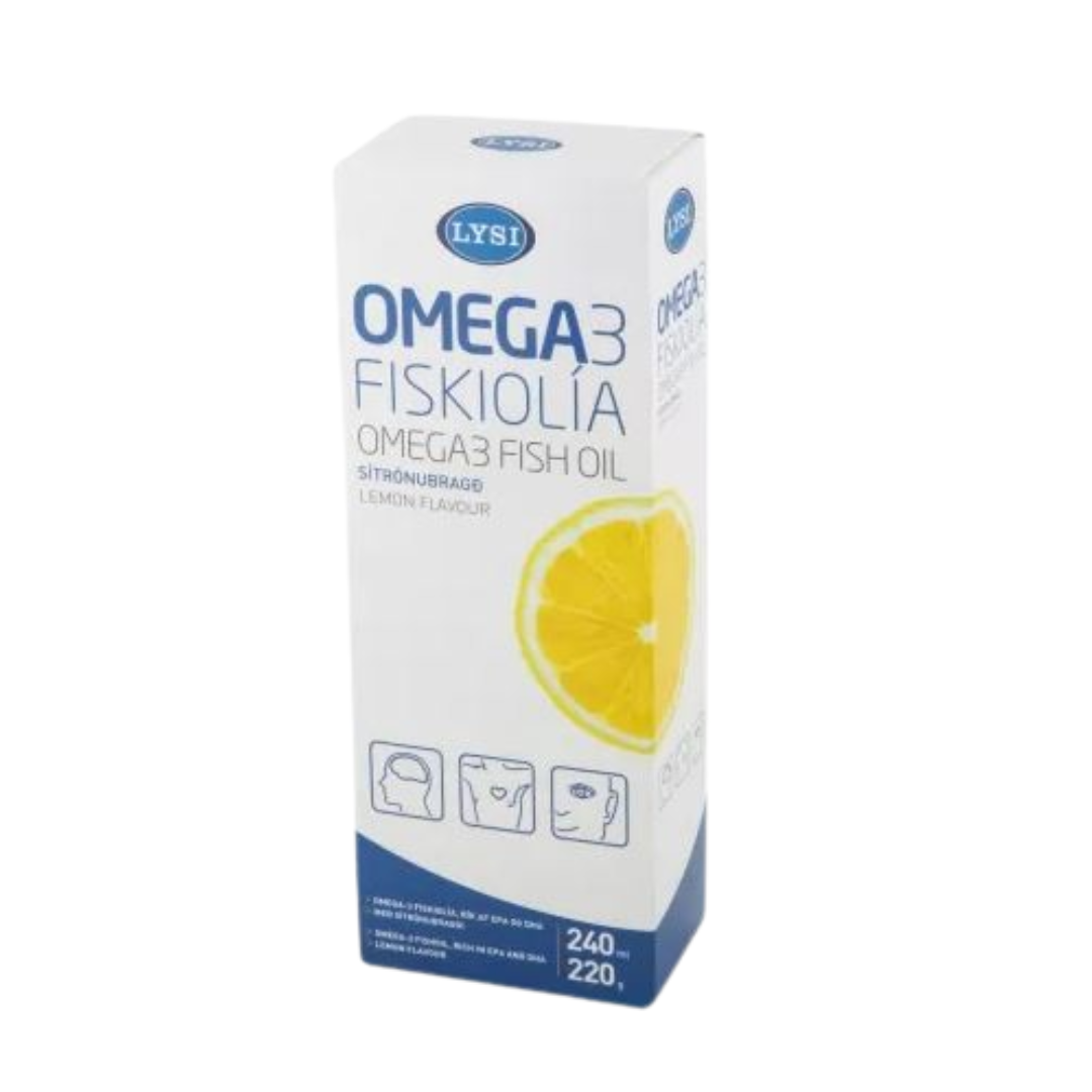 Omega 3 with lemon flavor, 240 ml, Lysi – StoreOfAnimals