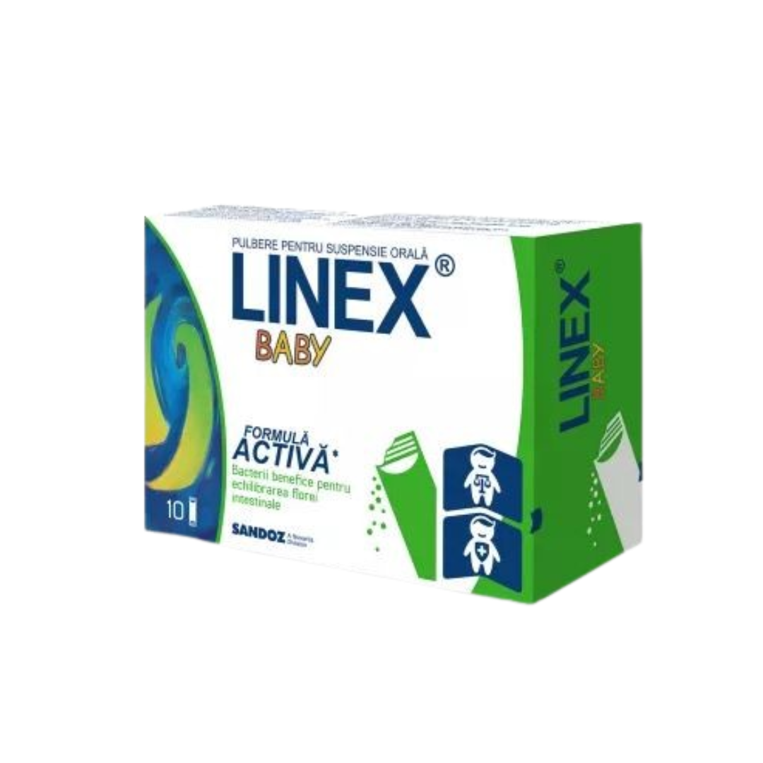 Powder for oral suspension with lactic acid bacteria Linex Baby, 10 sa ...