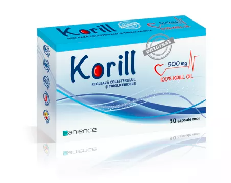 Korill pure krill oil, 500 mg, 30 capsules, Sanience, regulating the l ...